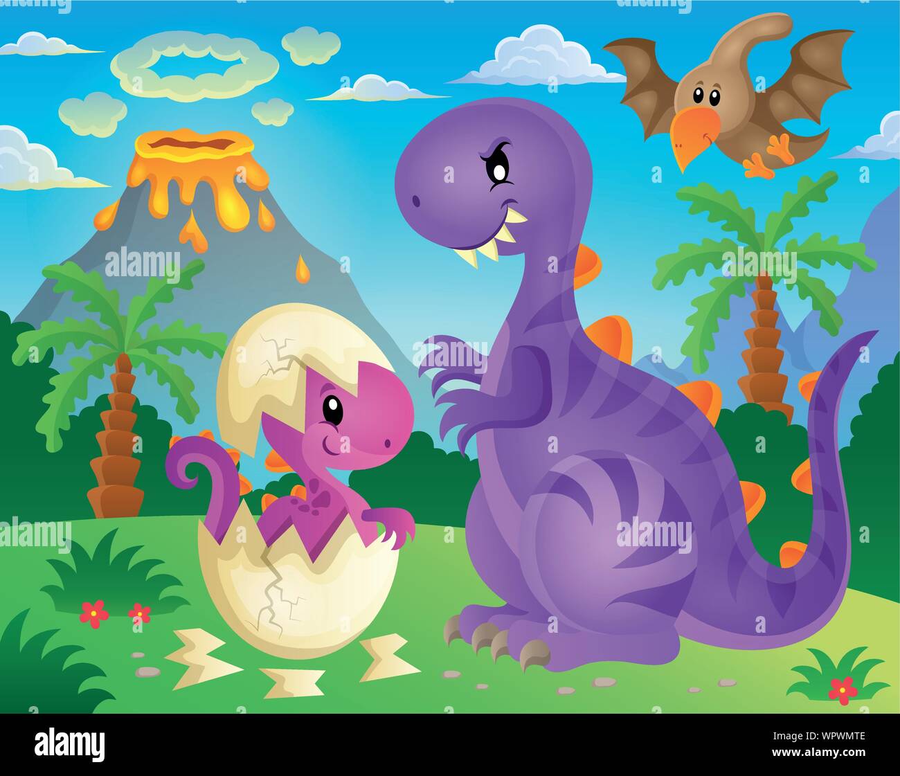 Dinosaur theme image 4 Stock Vector Image & Art - Alamy