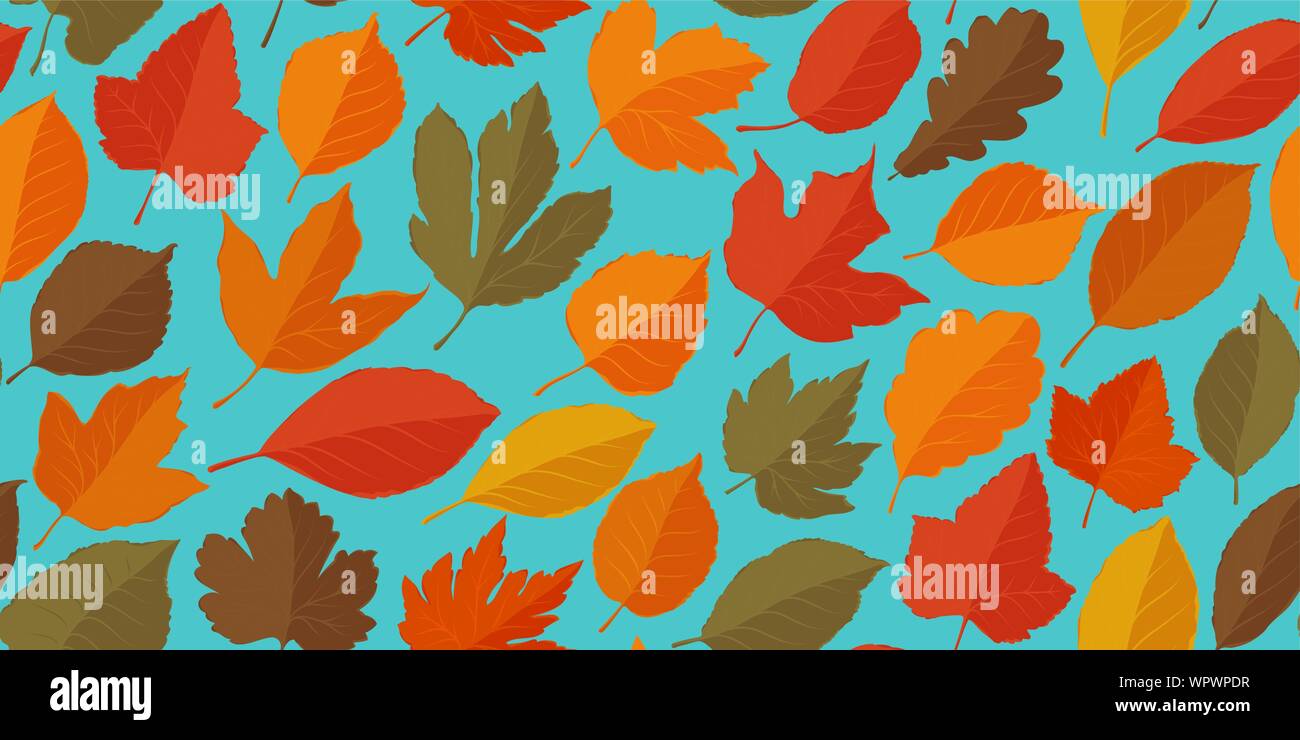 Autumn leaves pattern abstract repeating fall leaf Stock Vector Images ...