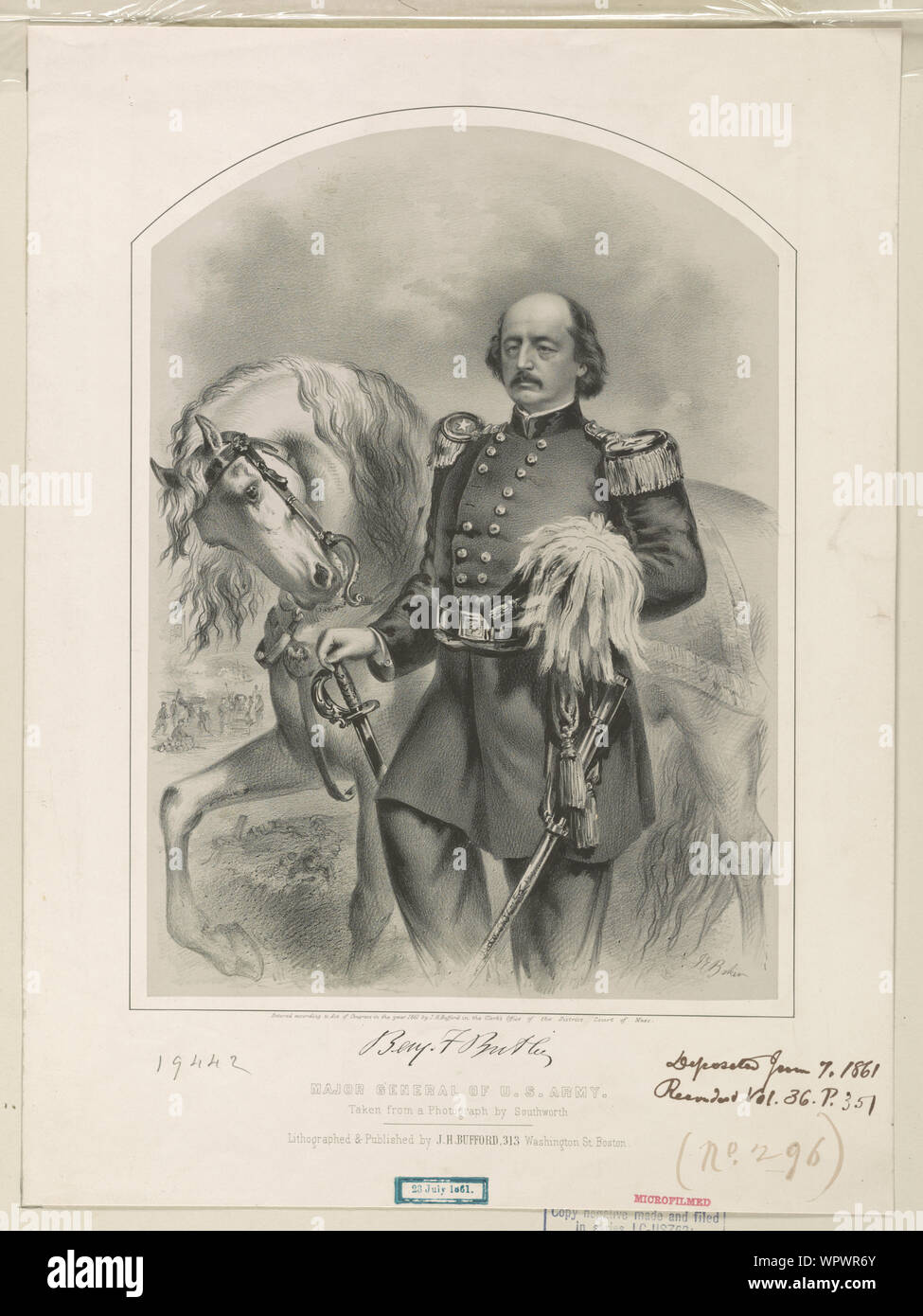 Major General of U.S. Army - Benjamin F. Butler Stock Photo - Alamy