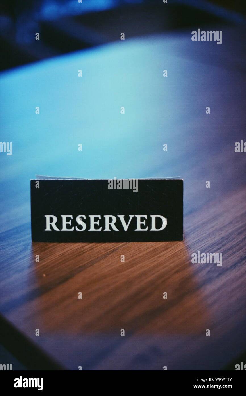 Reserved sign hi-res stock photography and images - Alamy