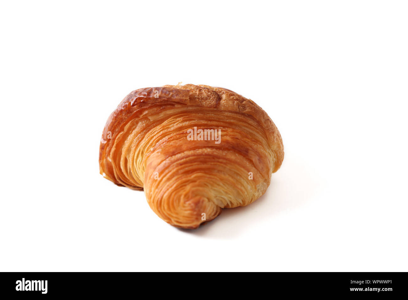 croissant french bread closeup isolated on white background Stock Photo ...