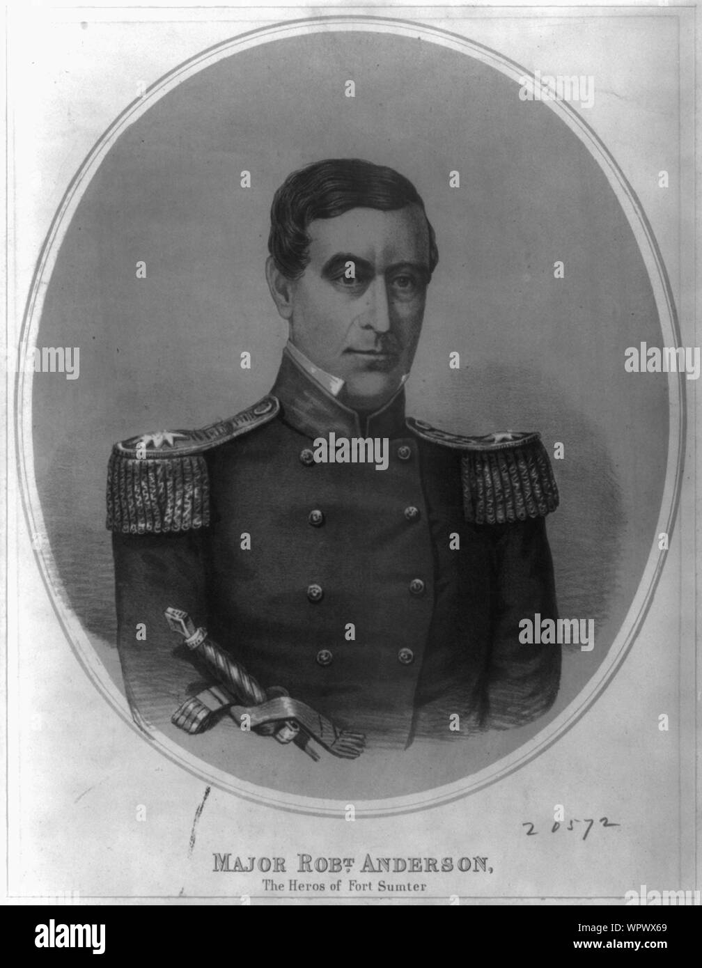 Major Robt. Anderson, the heros of Fort Sumter Abstract: Print shows ...