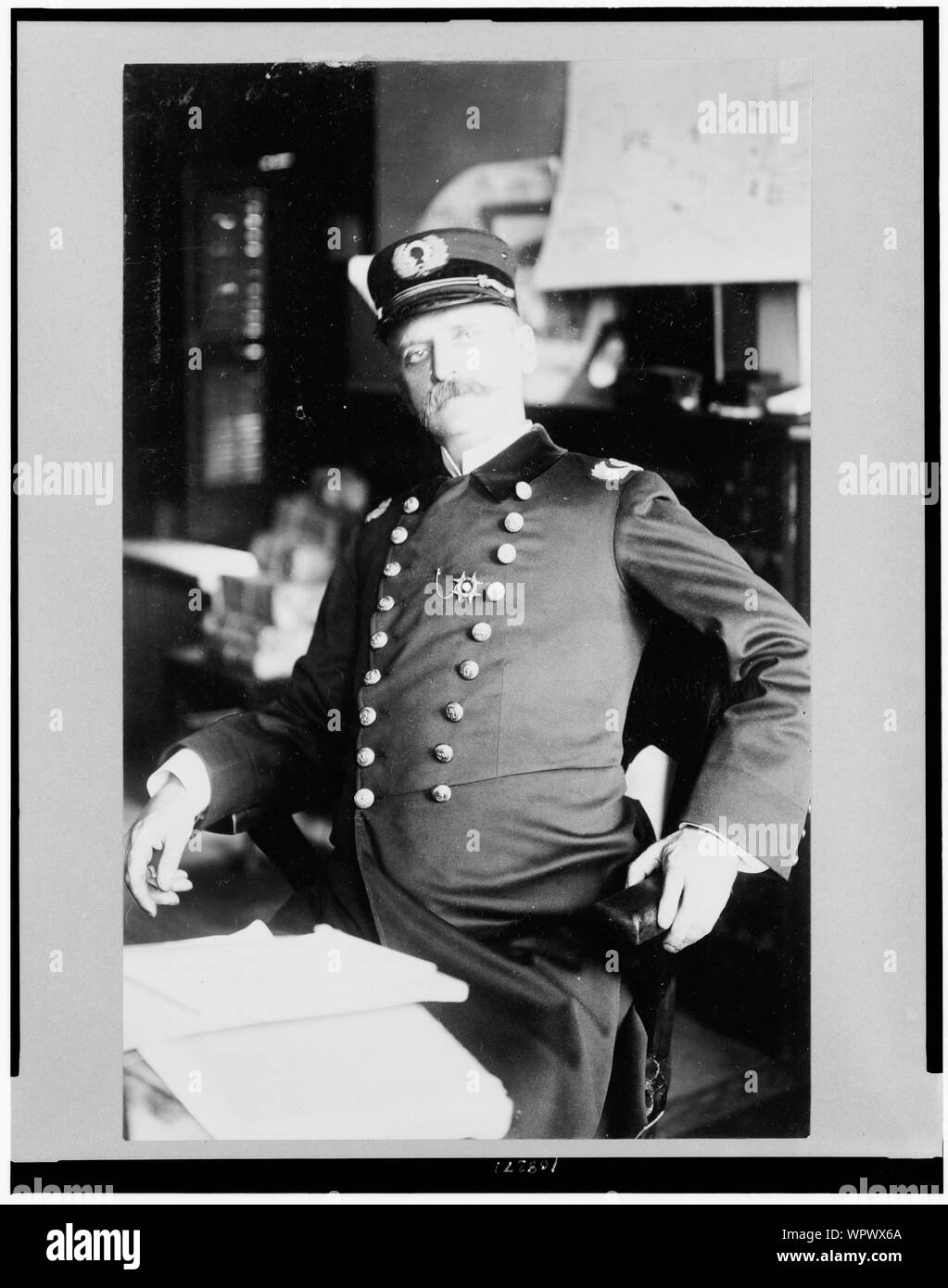 Major Richard Sylvester, half-length portrait, seated at desk, facing ...
