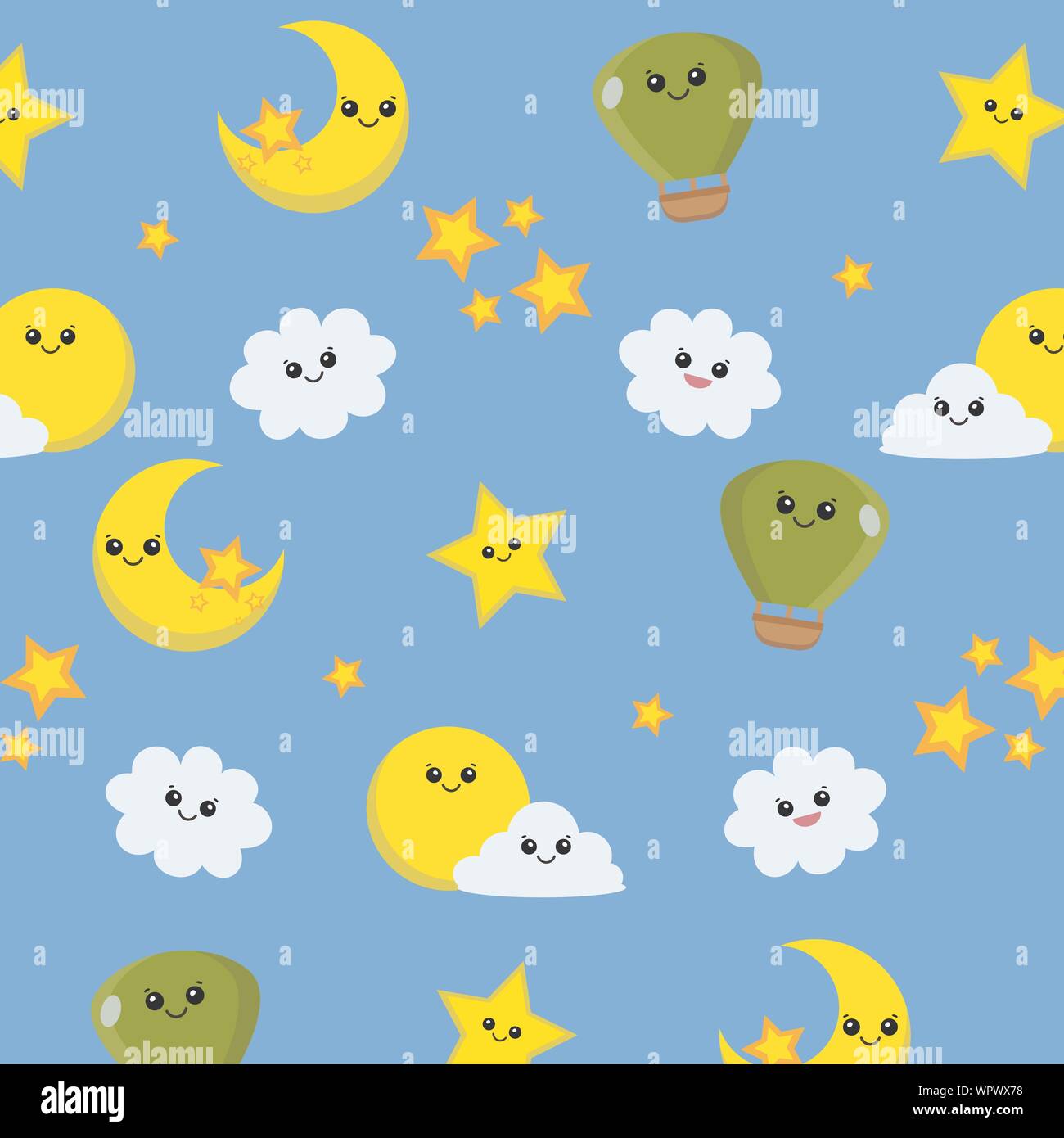 Cute child background kawaii Stock Vector Images - Alamy