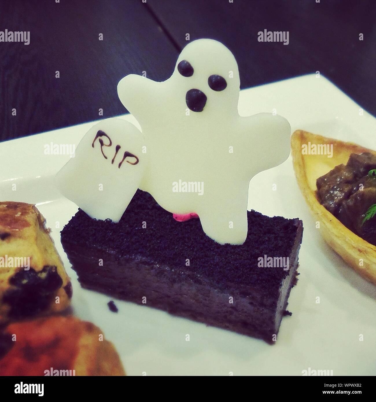 Cake In Ghost Shape Stock Photo - Alamy