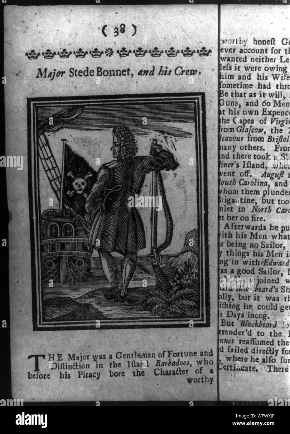 Major Stede Bonnet Stock Photo - Alamy