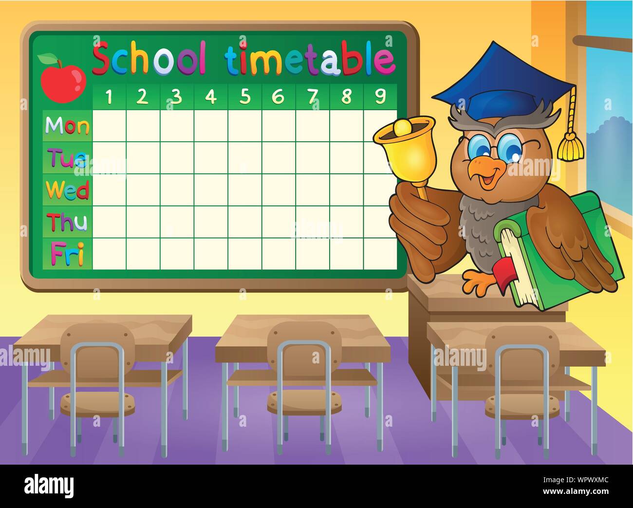 School timetable classroom theme 1 Stock Vector Image & Art - Alamy