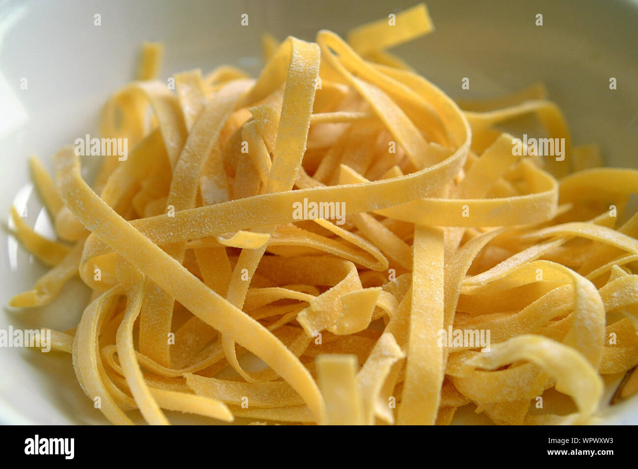 Italian fresh pasta Tagliatelle Stock Photo - Alamy