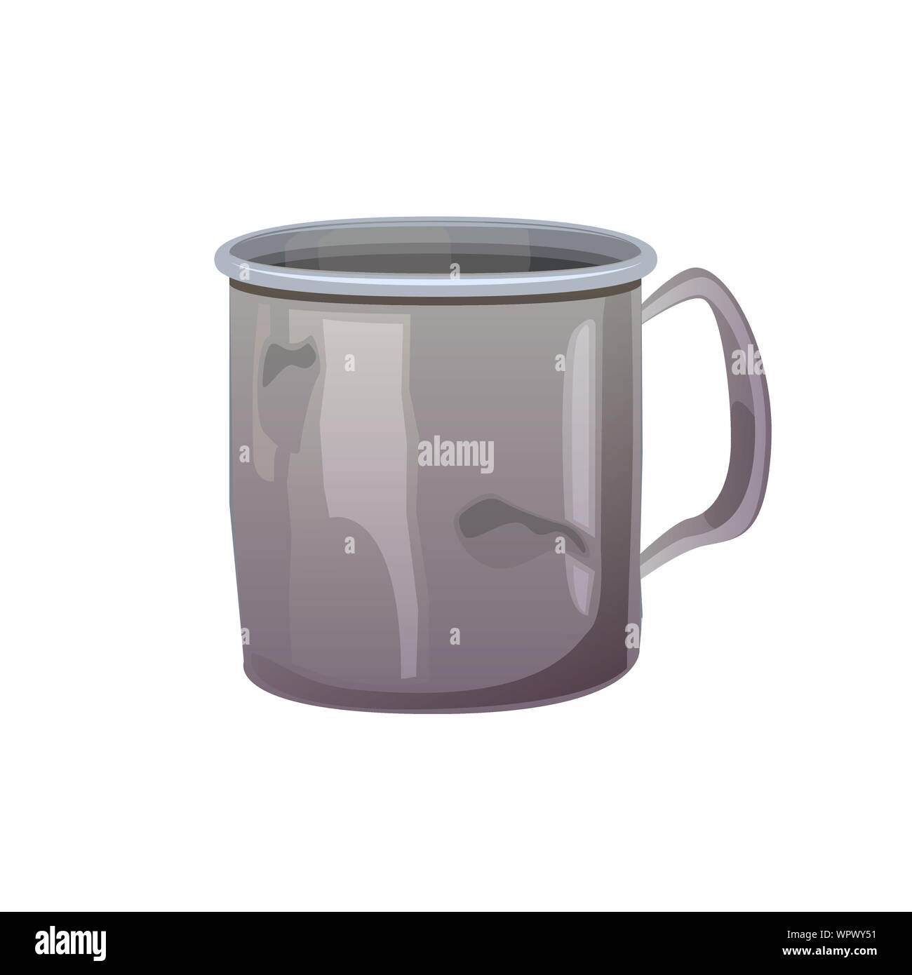 Silver mug Stock Vector Images - Alamy