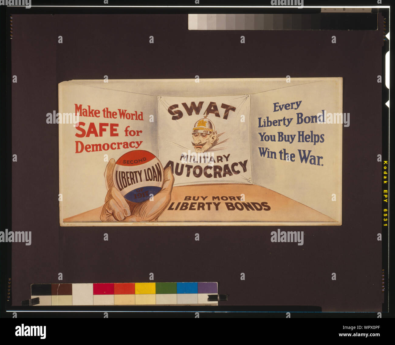 Make the world safe for democracy Abstract: Poster showing a hand about ...