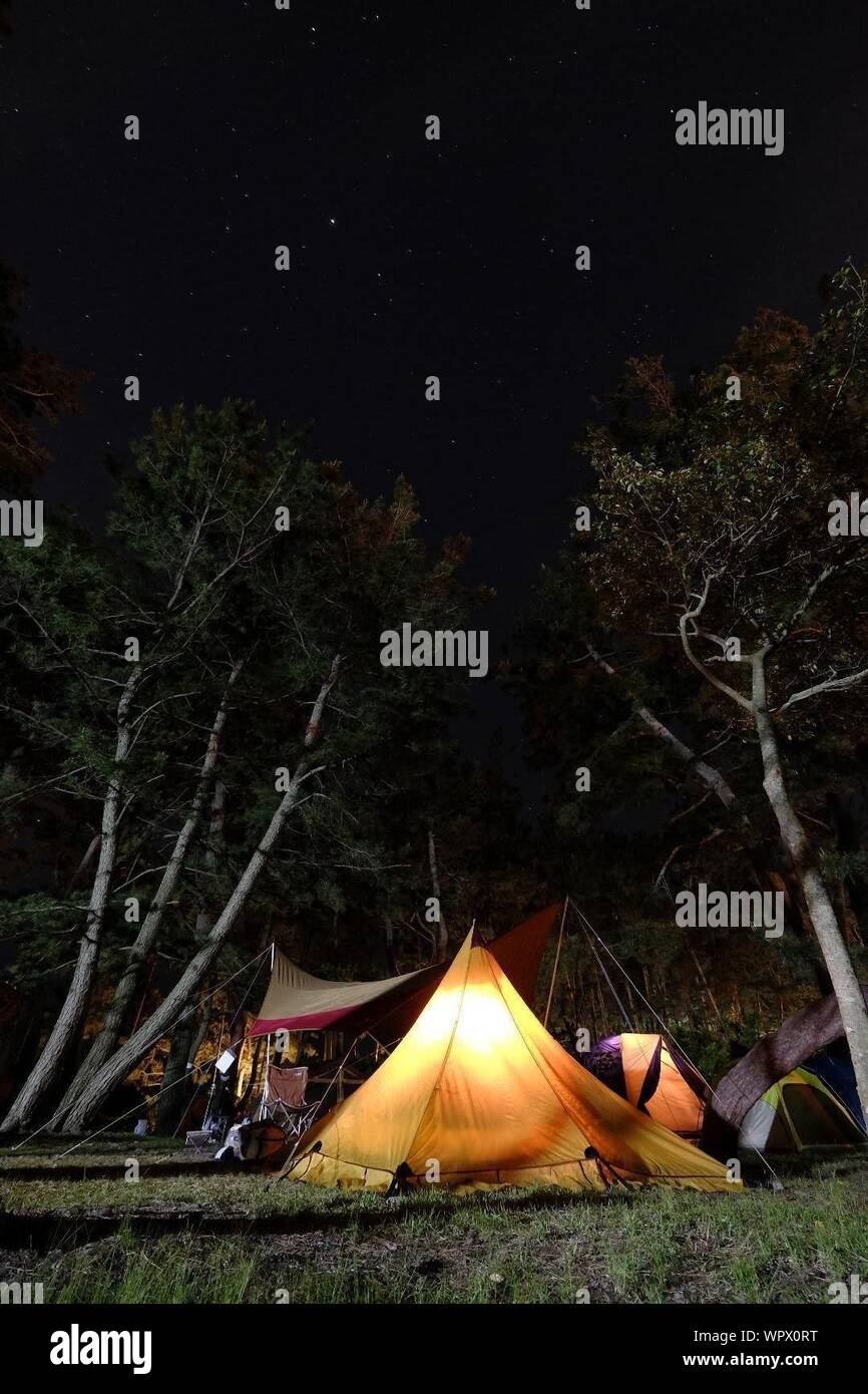 Night campground hi-res stock photography and images - Alamy