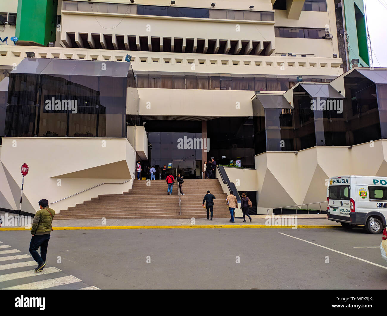 PNP Policia Nacional del Peru Headquarters in the old center of Lima ...