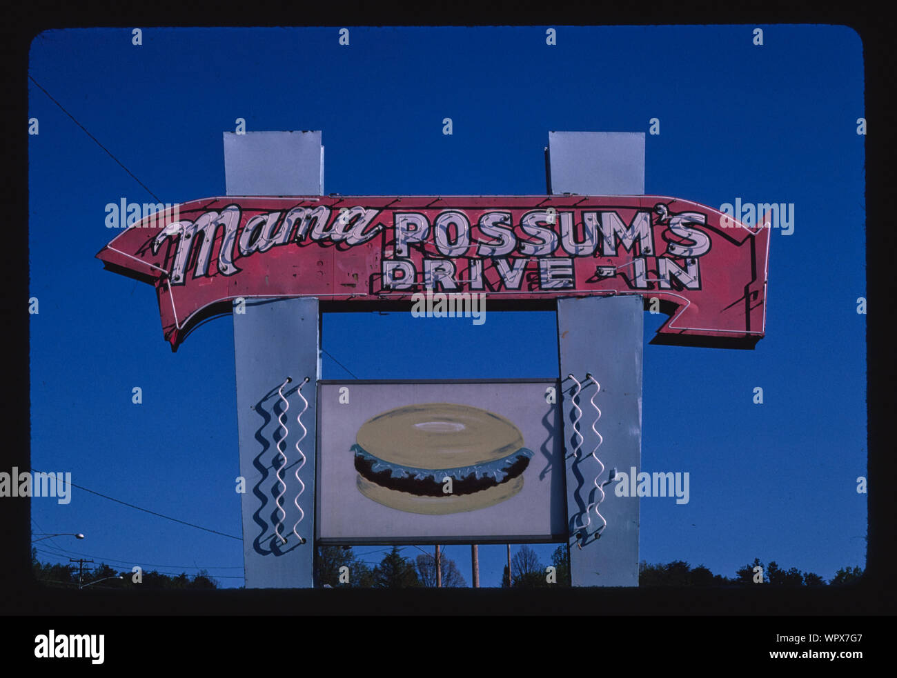 Mama Possum's Drive-In Restaurant sign, Arnett Street, Danville ...