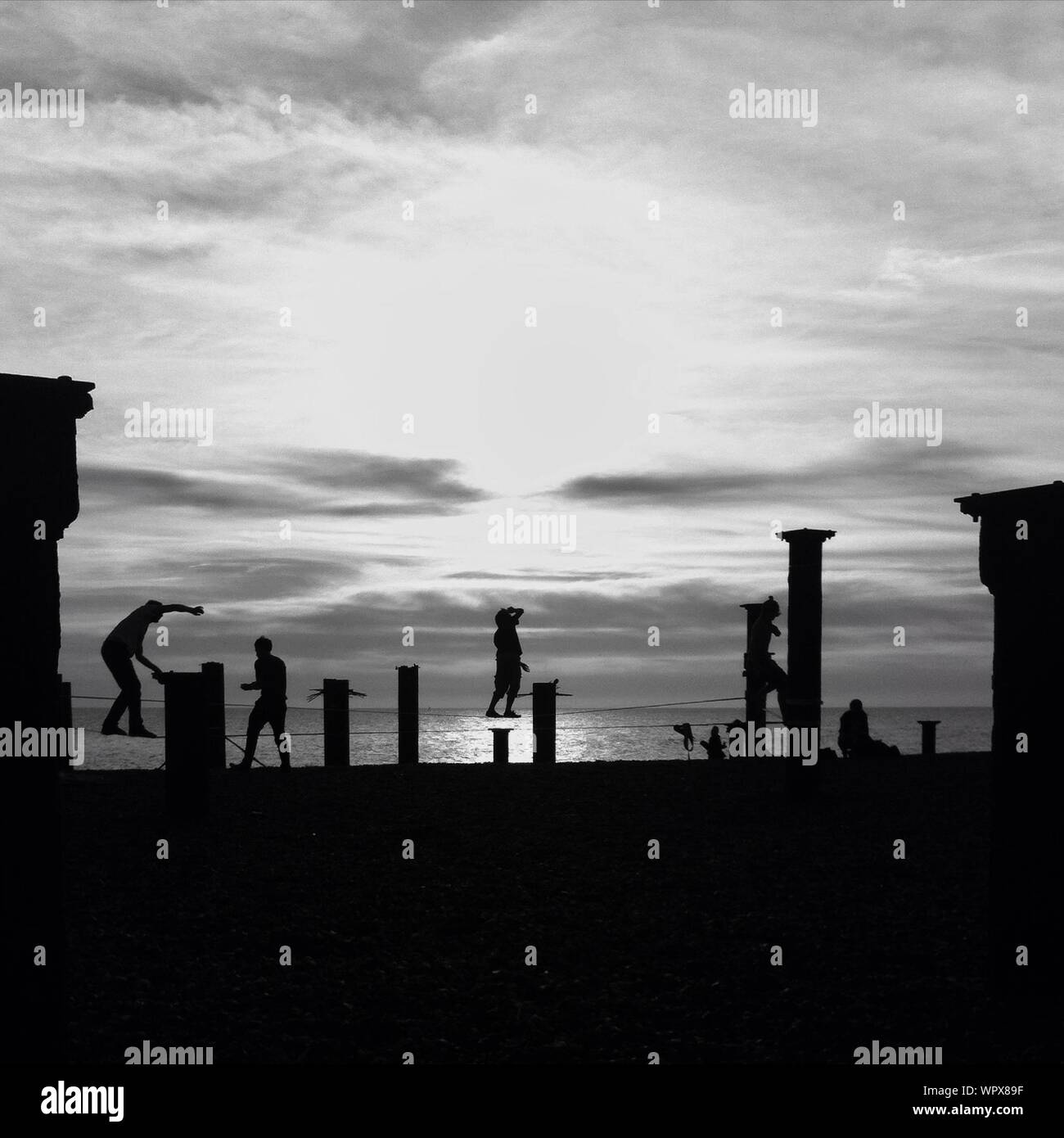 Fun silhouette hi-res stock photography and images - Alamy