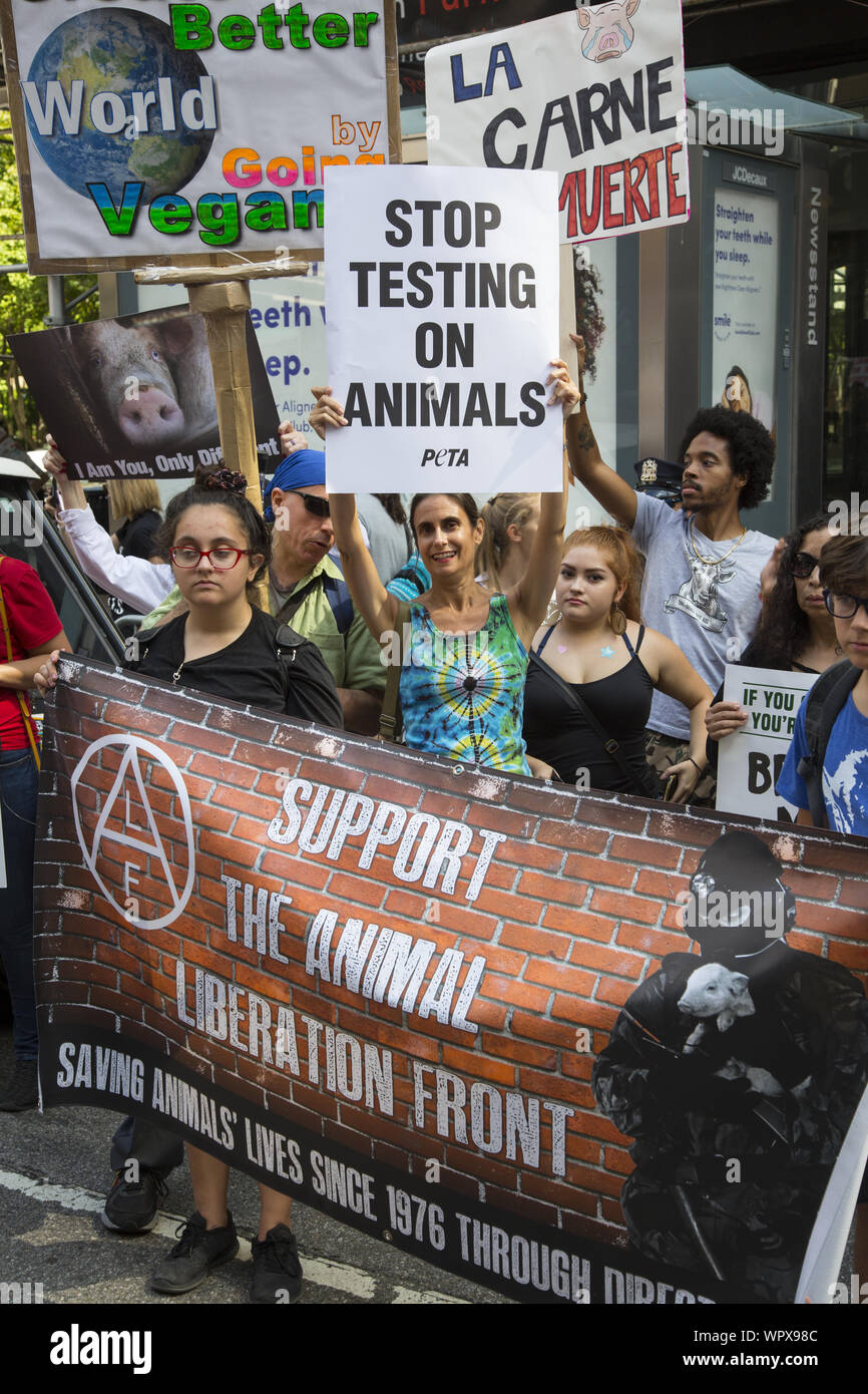 The Official Animal Rights March on August 24, 2019 filled Broadway at ...
