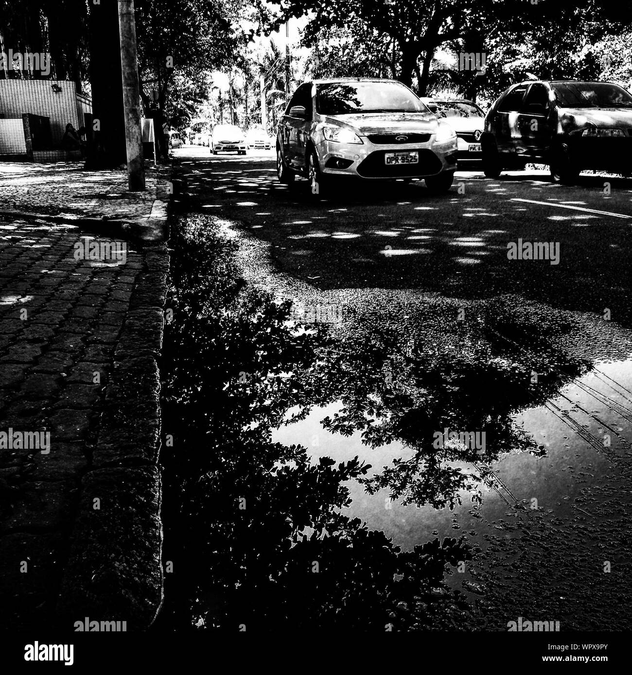 Road car shadow hi-res stock photography and images - Alamy