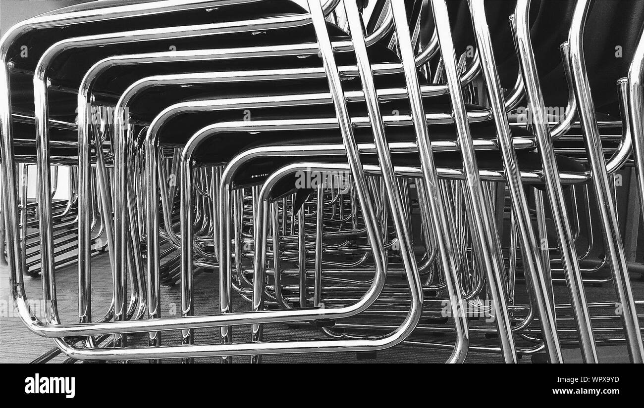 Group of chairs Black and White Stock Photos & Images - Alamy