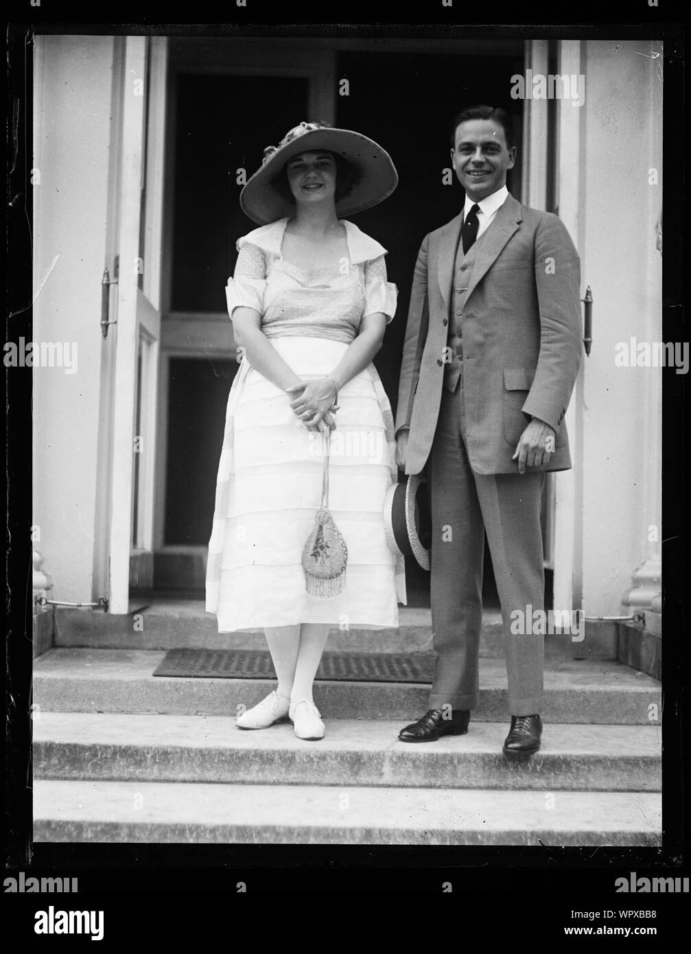 Man and woman visitors Black and White Stock Photos & Images - Alamy