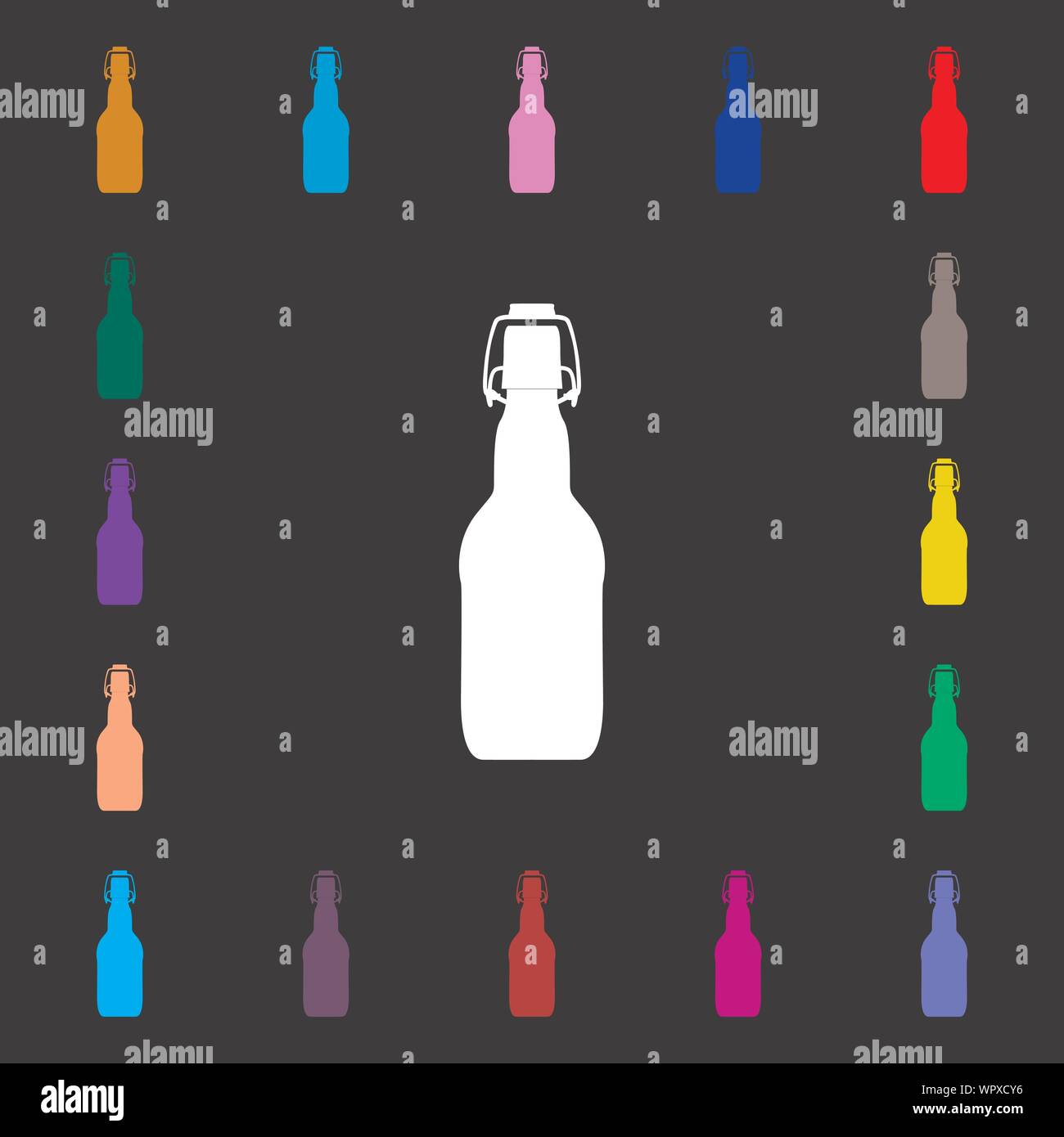 bottle iconi sign. Lots of colorful symbols for your design. Vector ...