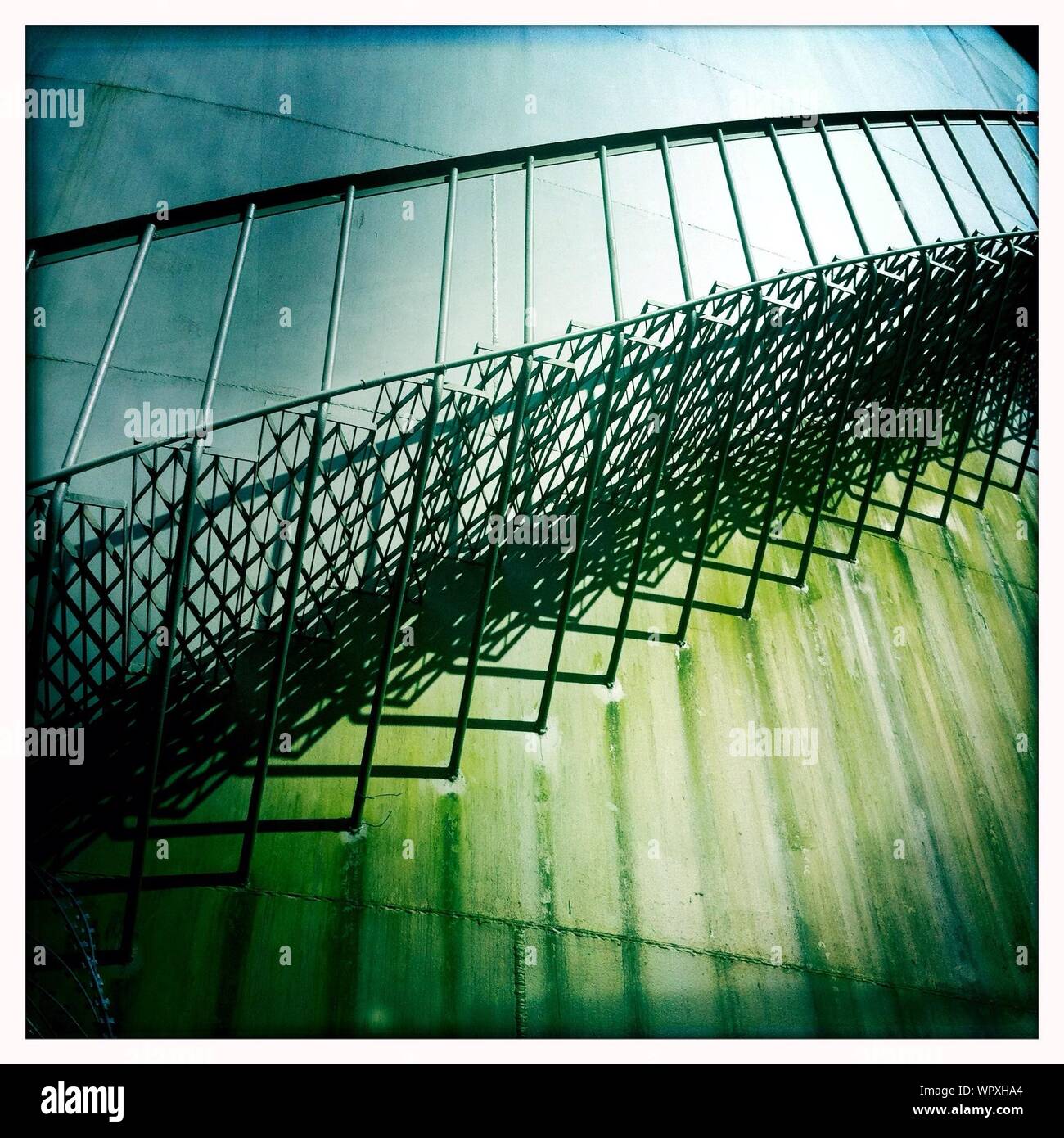 Exterior metal stairs Cut Out Stock Images & Pictures - Alamy