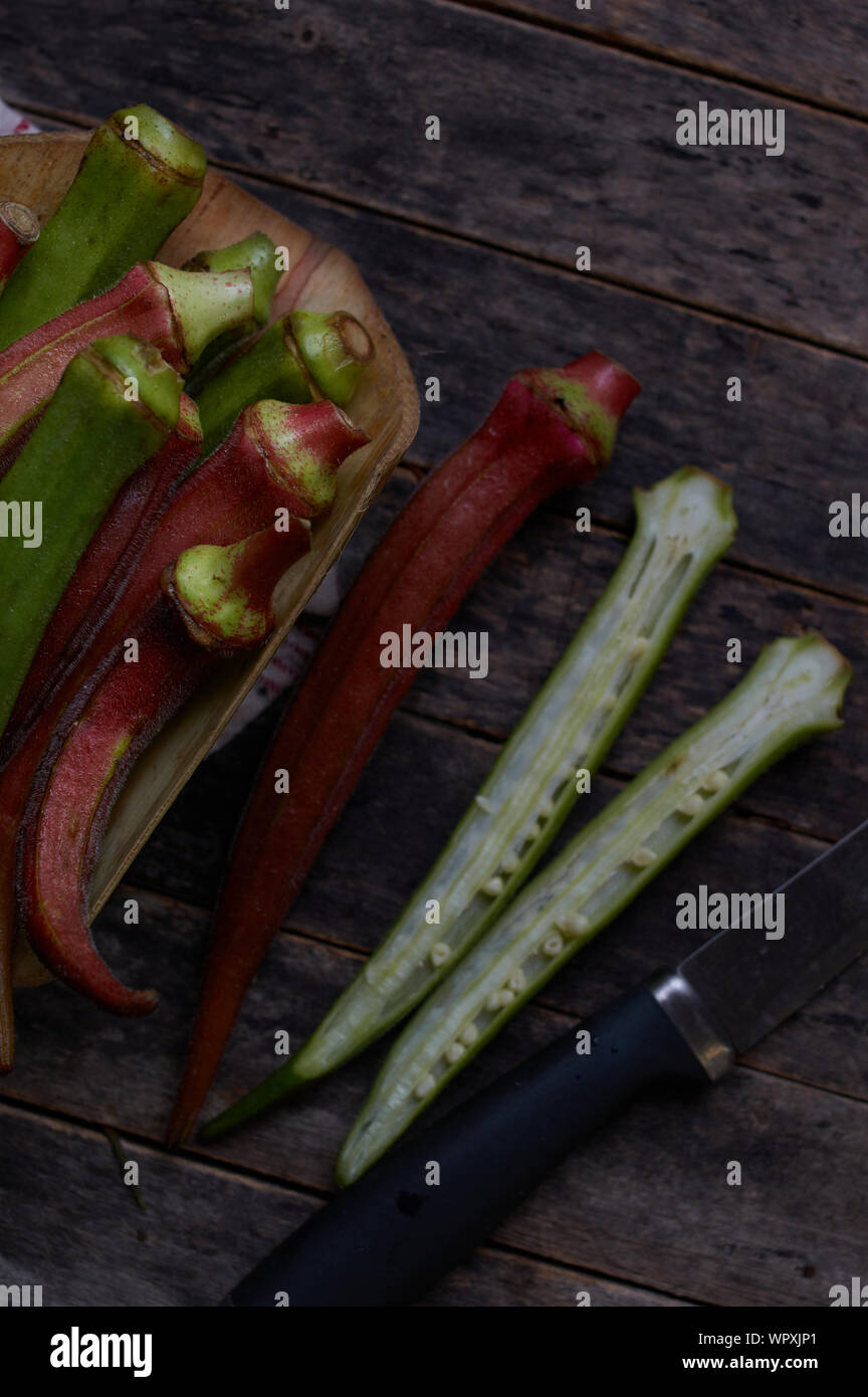 Organic okras hi-res stock photography and images - Alamy
