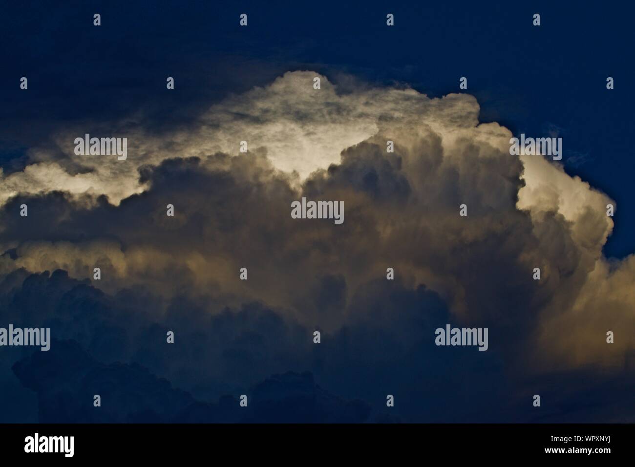 Building Thunderstorm in the Light from the Setting Sun, Canyon, Texas ...
