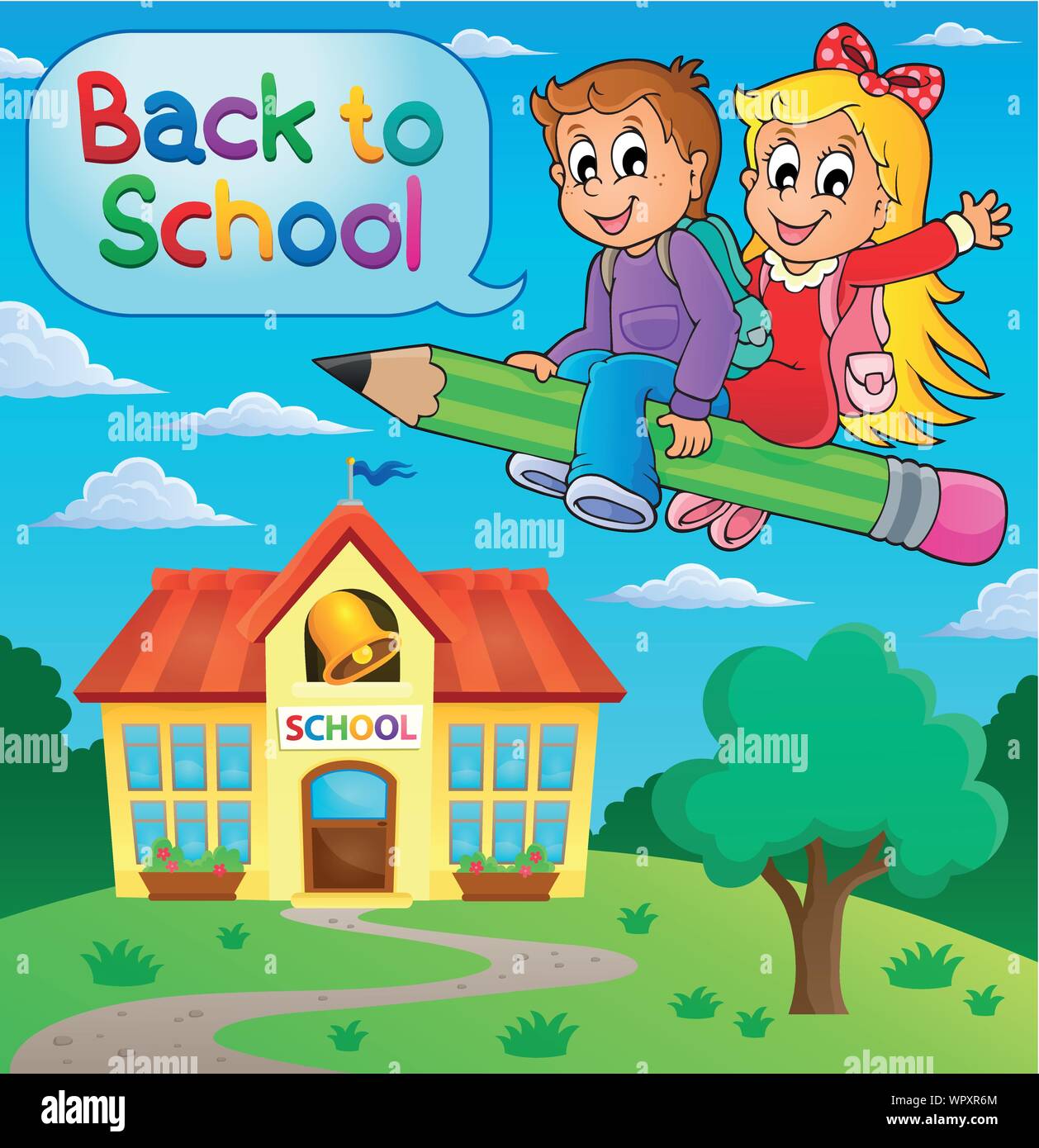 School kids theme image 9 Stock Vector Image & Art - Alamy