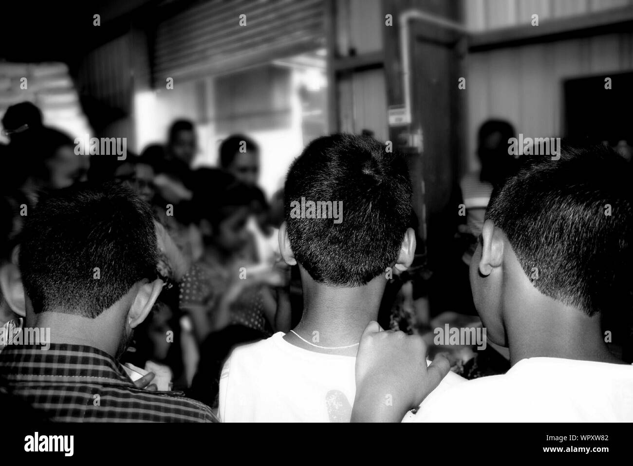 Real people gathering Black and White Stock Photos & Images - Alamy