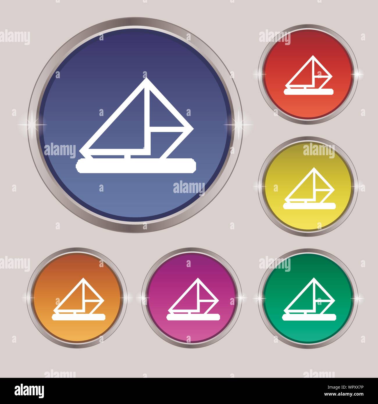 letter, envelope, mail icon sign. Round symbol on bright colourful ...