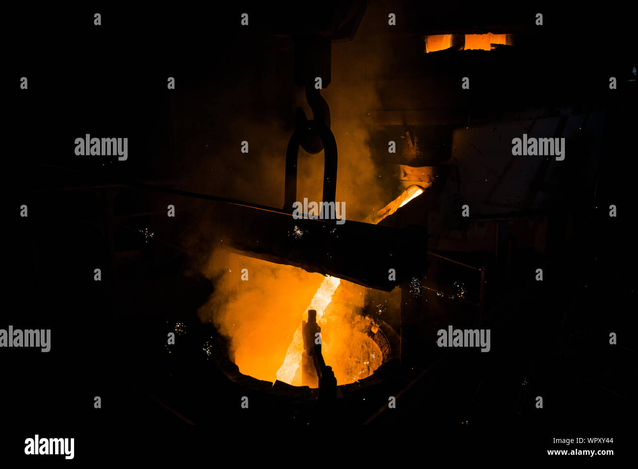Hot slag from the iron production hi-res stock photography and images ...