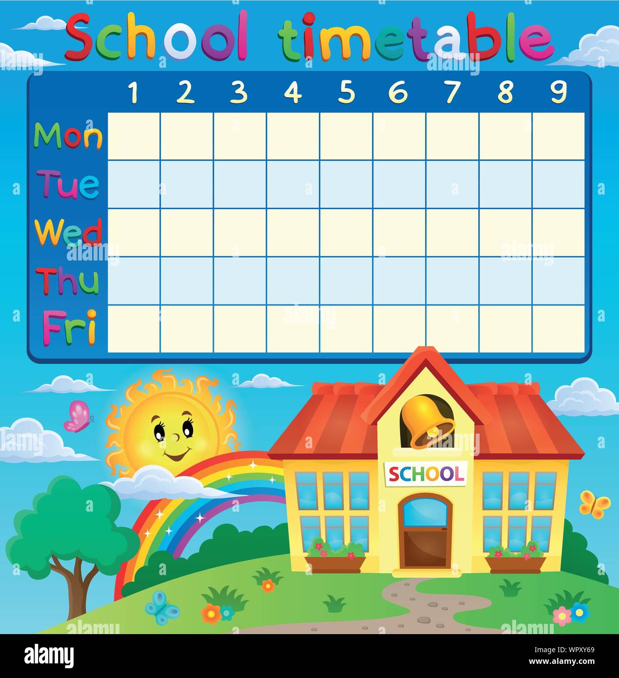 Class Timetable Clipart