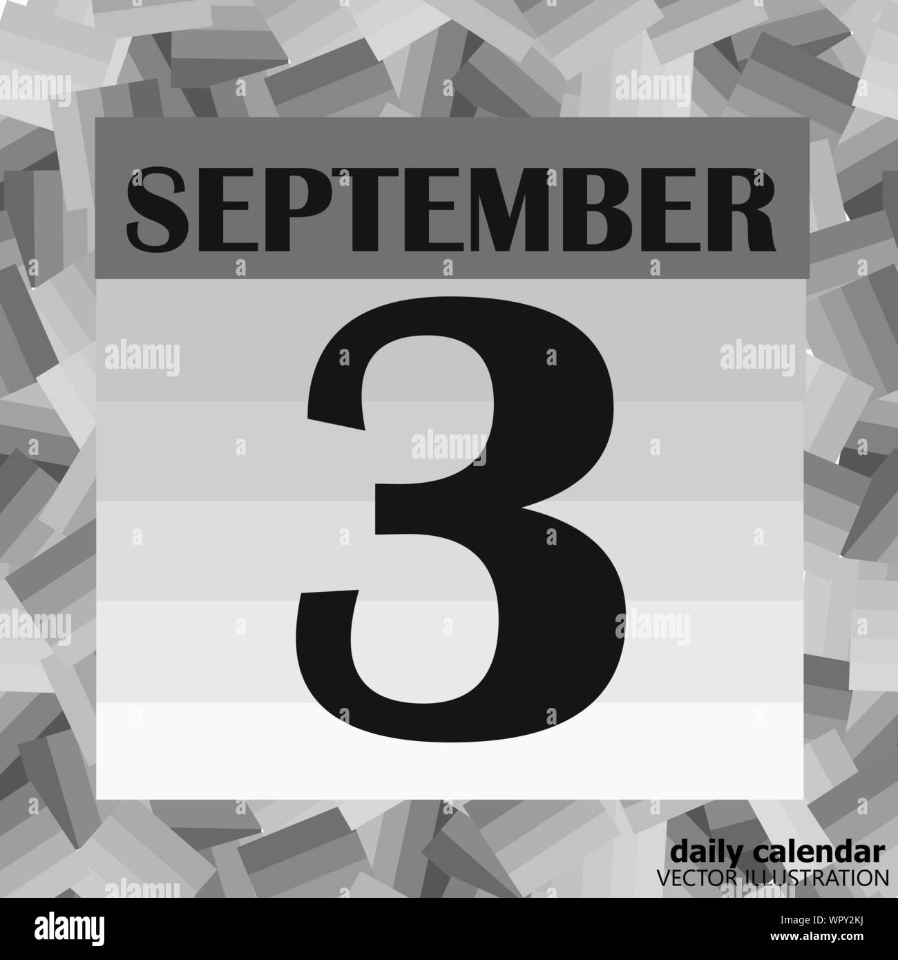 September 3 icon. For planning important day. Banner for holidays and ...