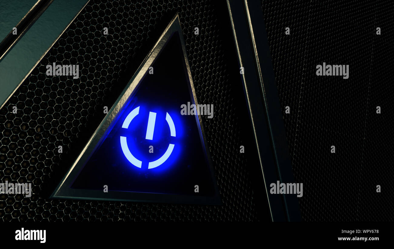 Glowing power button hi-res stock photography and images - Alamy