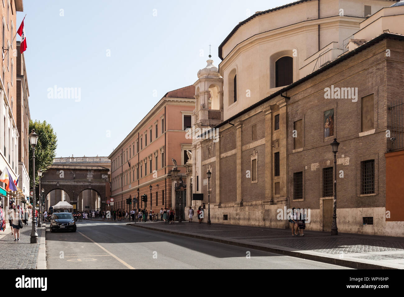 Street Scene, Borgo Pio, Rome, Italy - Outside of the Vatican Stock ...