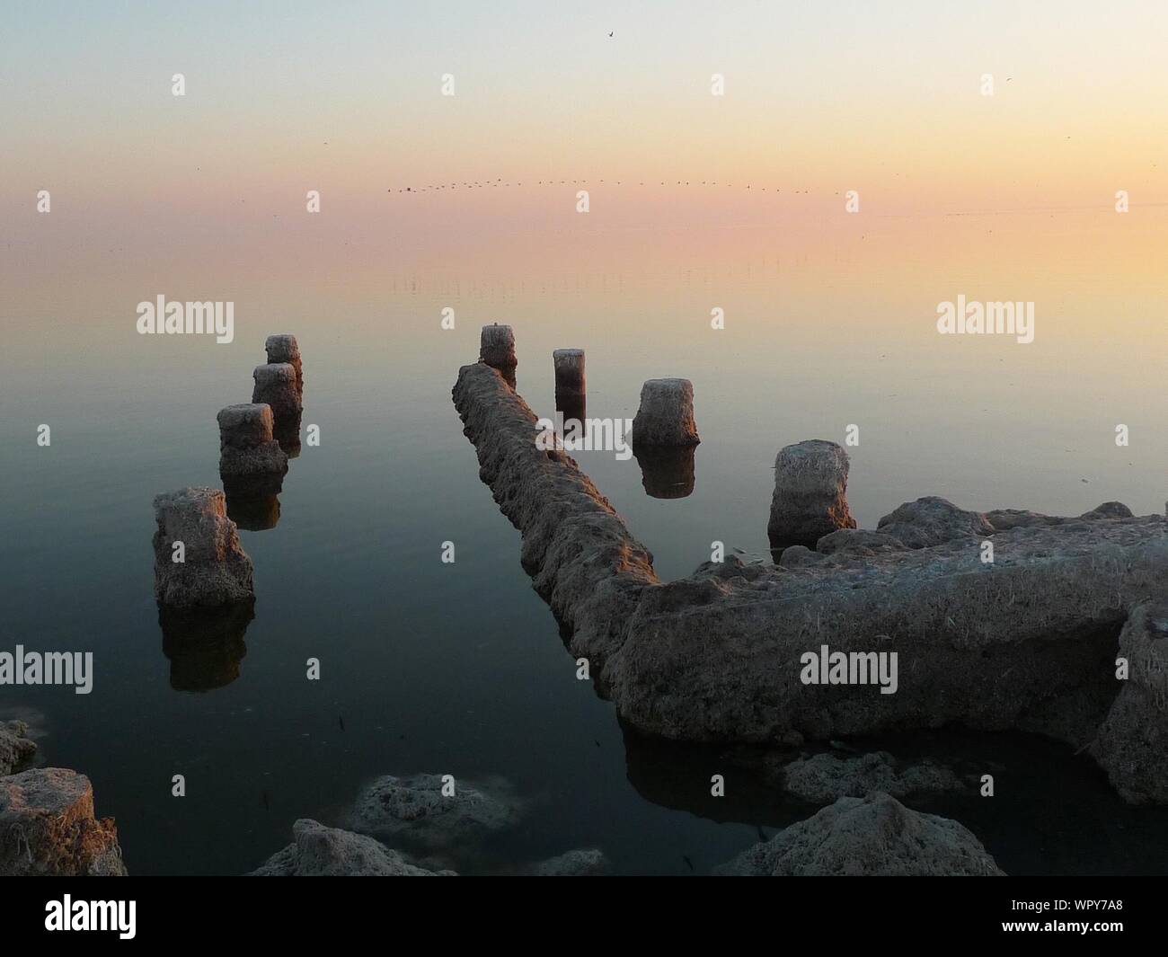 Old Stone Groyne Stock Photo - Alamy