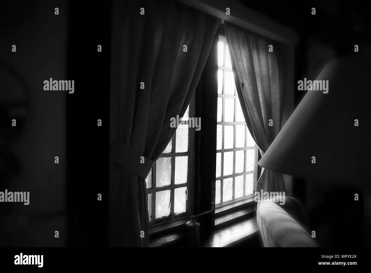 Falling through window Black and White Stock Photos & Images - Alamy