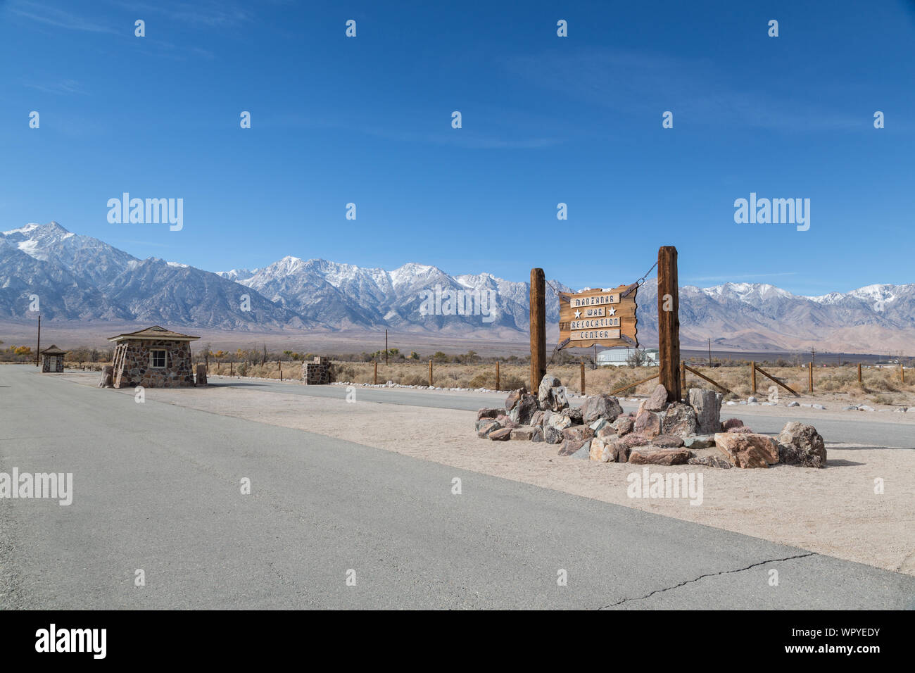 Manzanar War Relocation Center, California Stock Photo - Alamy