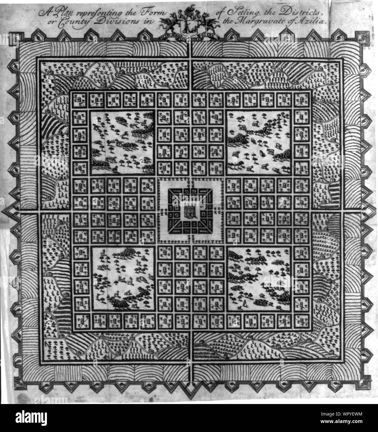 Map (of county divisions in the Margravate of Azilia), Robert ...