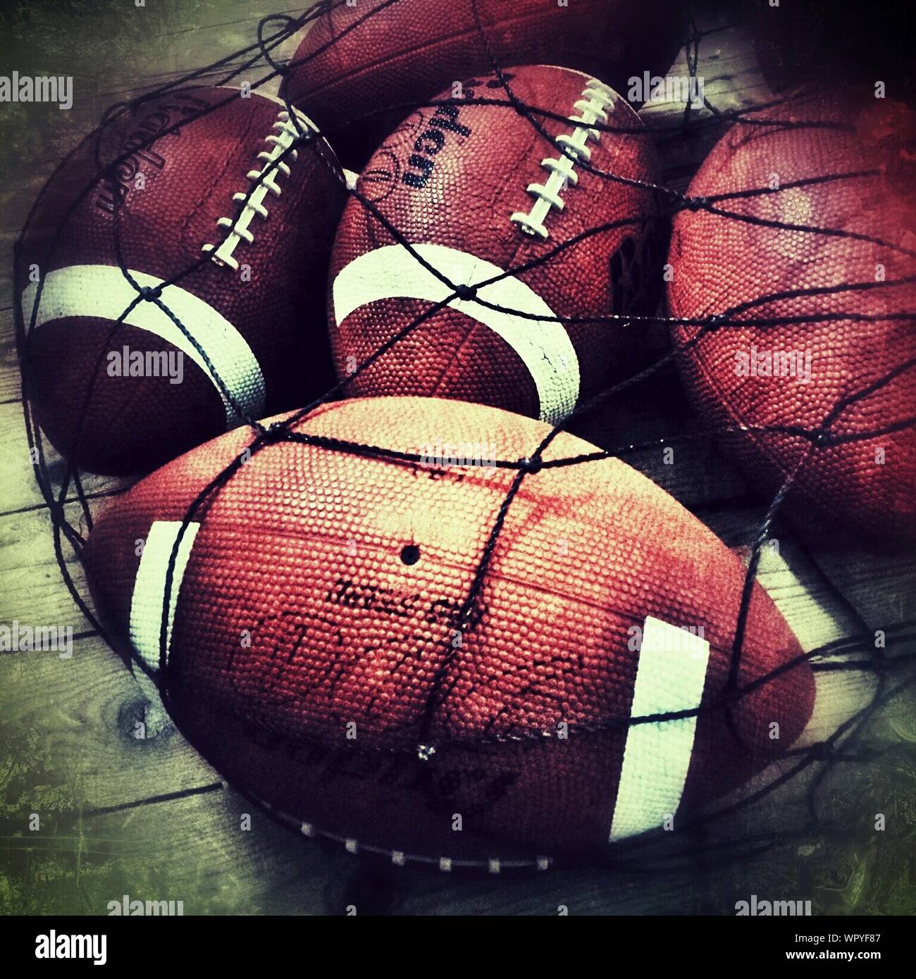 American footballs hi-res stock photography and images - Alamy