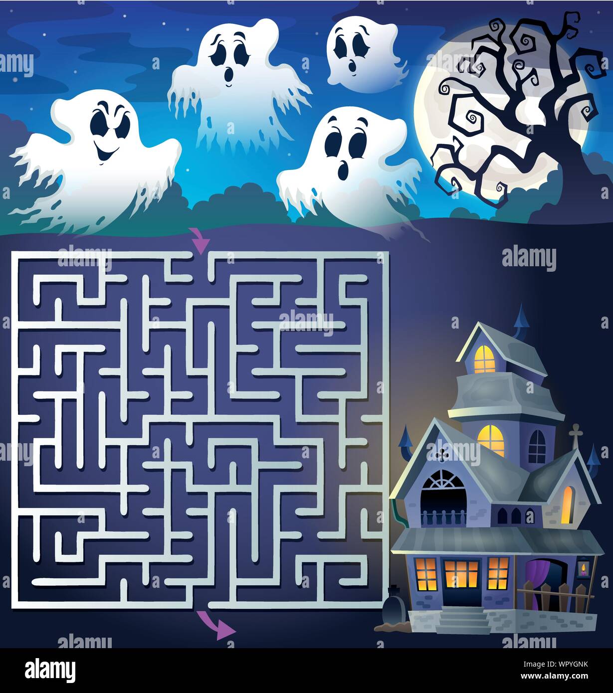 Halloween House Maze Printable Halloween Maze For Kids 8.5x11 – Droo
