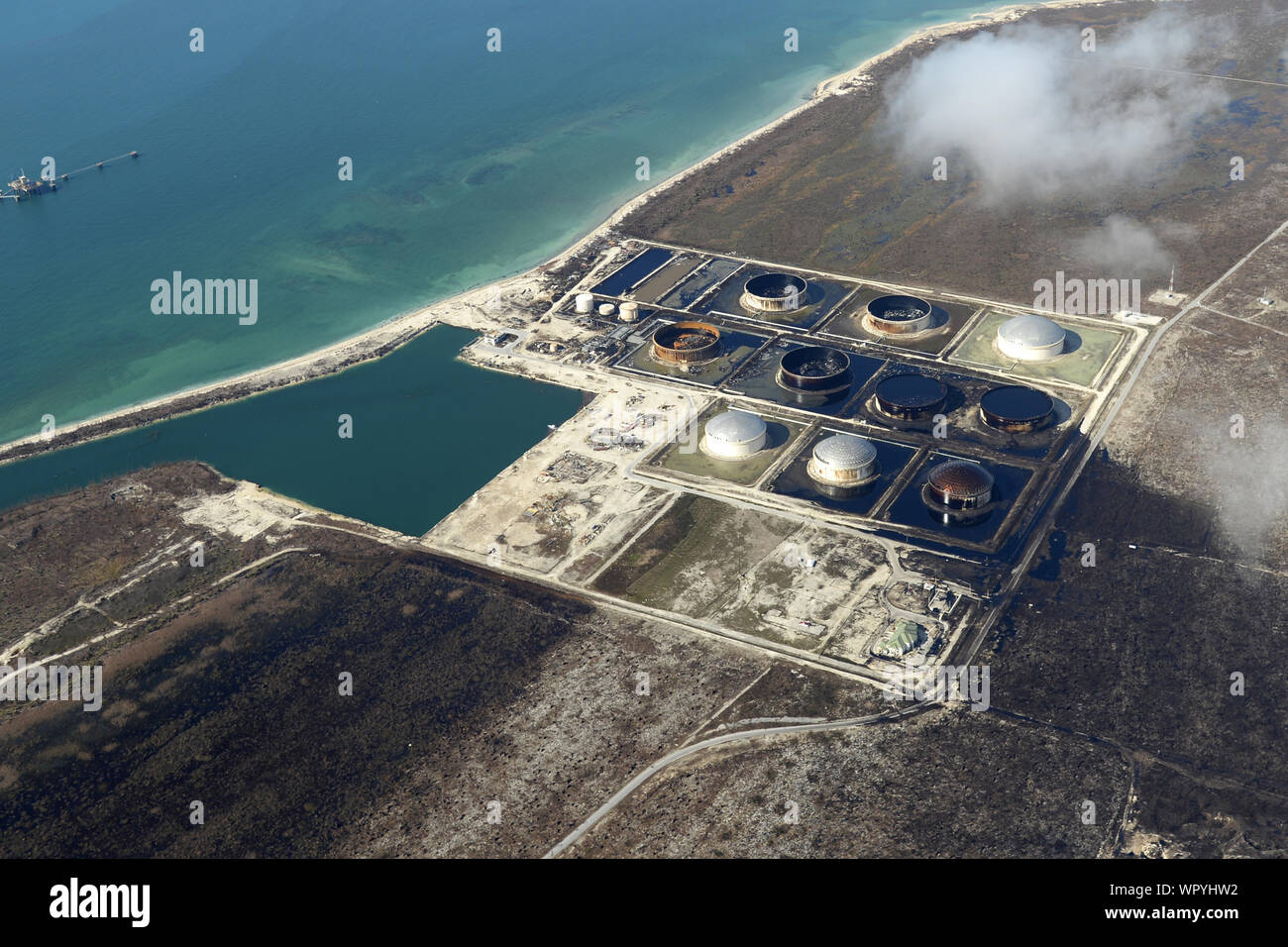 Bahamas. 9th Sep 2019. A survey flight over the Bahama Islands reveals ...