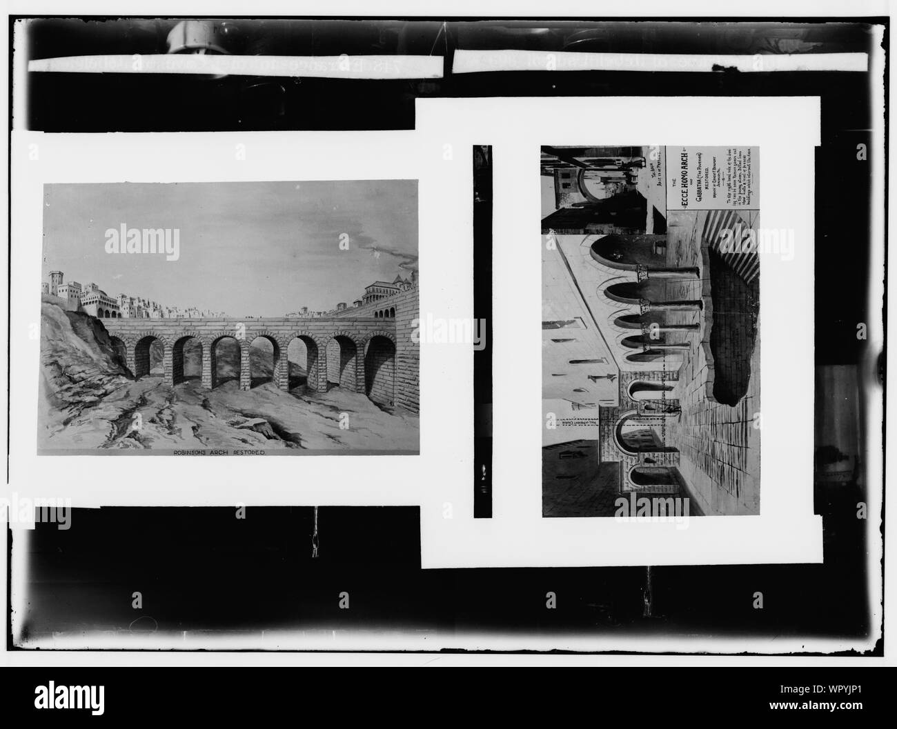 Maps, plans, restorations, etc. Restoration of Robinson's Arch ...