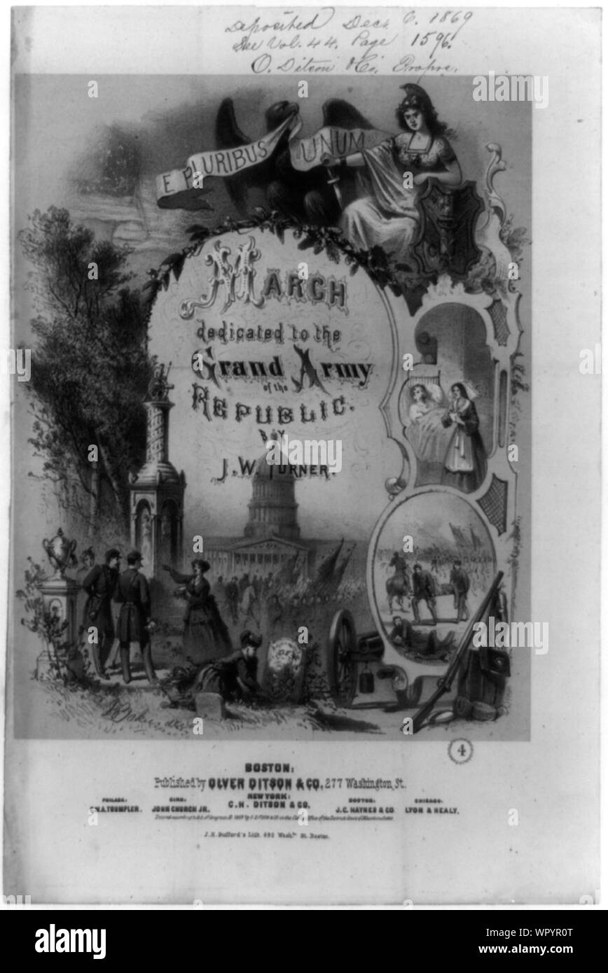 March dedicated to the Grand Army of the Republic, by J.W. Turner Stock ...