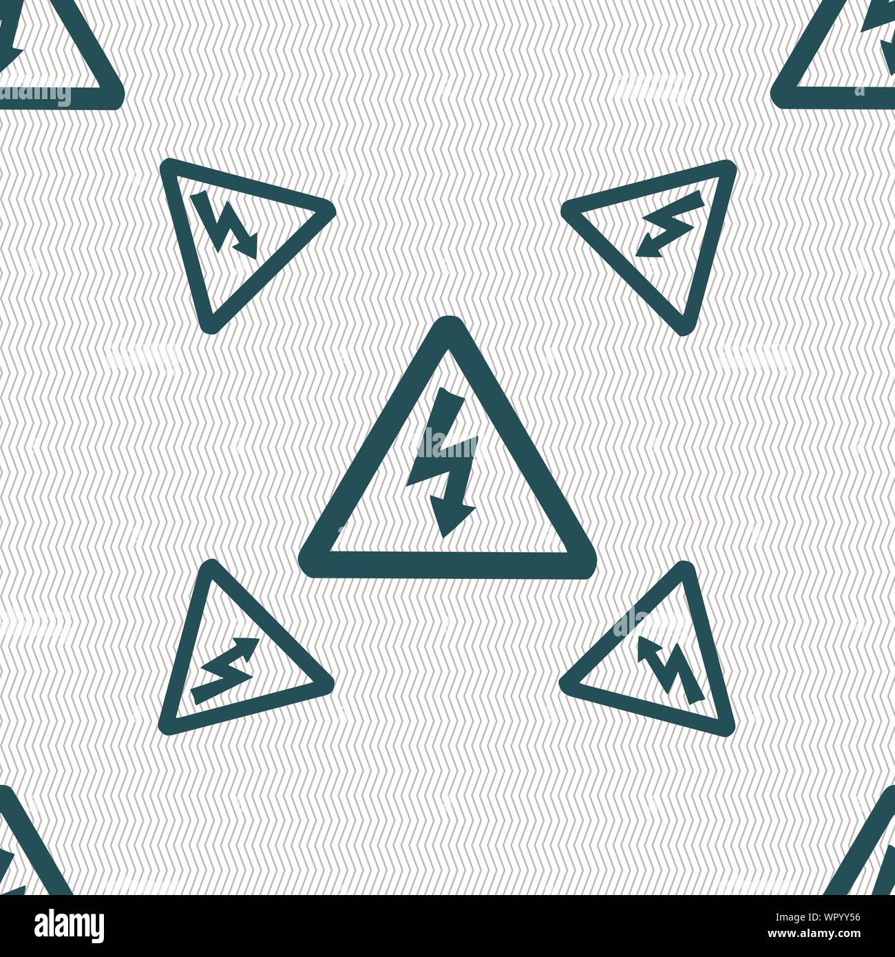 voltage icon sign. Seamless pattern with geometric texture. Vector ...