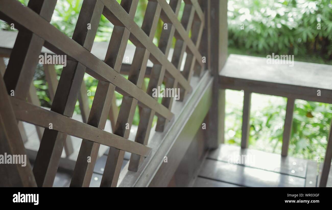 Wooden house with balcony hi-res stock photography and images - Alamy