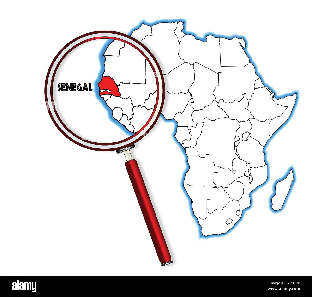 Map of africa senegal hi-res stock photography and images - Alamy