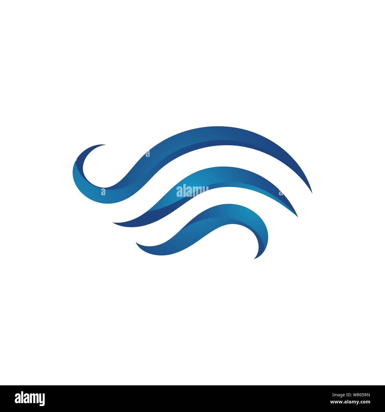 Stylized rolling wave design Stock Vector Images - Alamy