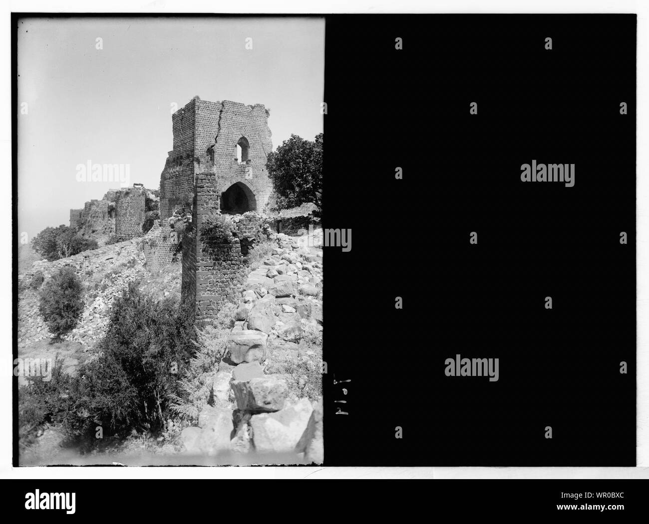 Stone tower turret ramparts Black and White Stock Photos & Images - Alamy