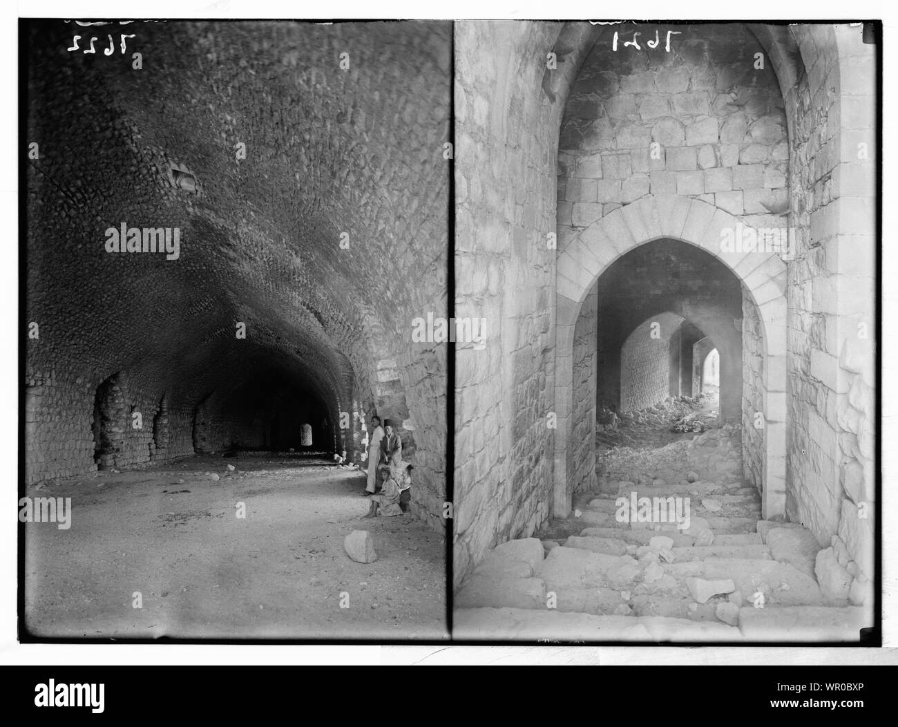 Margab Castle. The undercroft; entrance to castle. Interior view ...