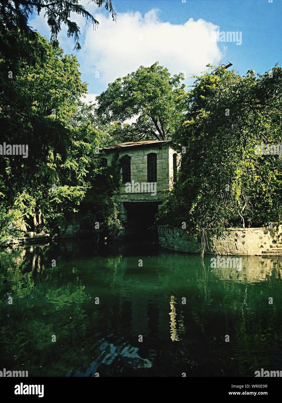 Building Over River Stock Photo - Alamy